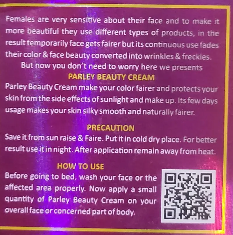 Parley Beauty Cream (10 Problems 1 Solution) – Aleena Cosmetics