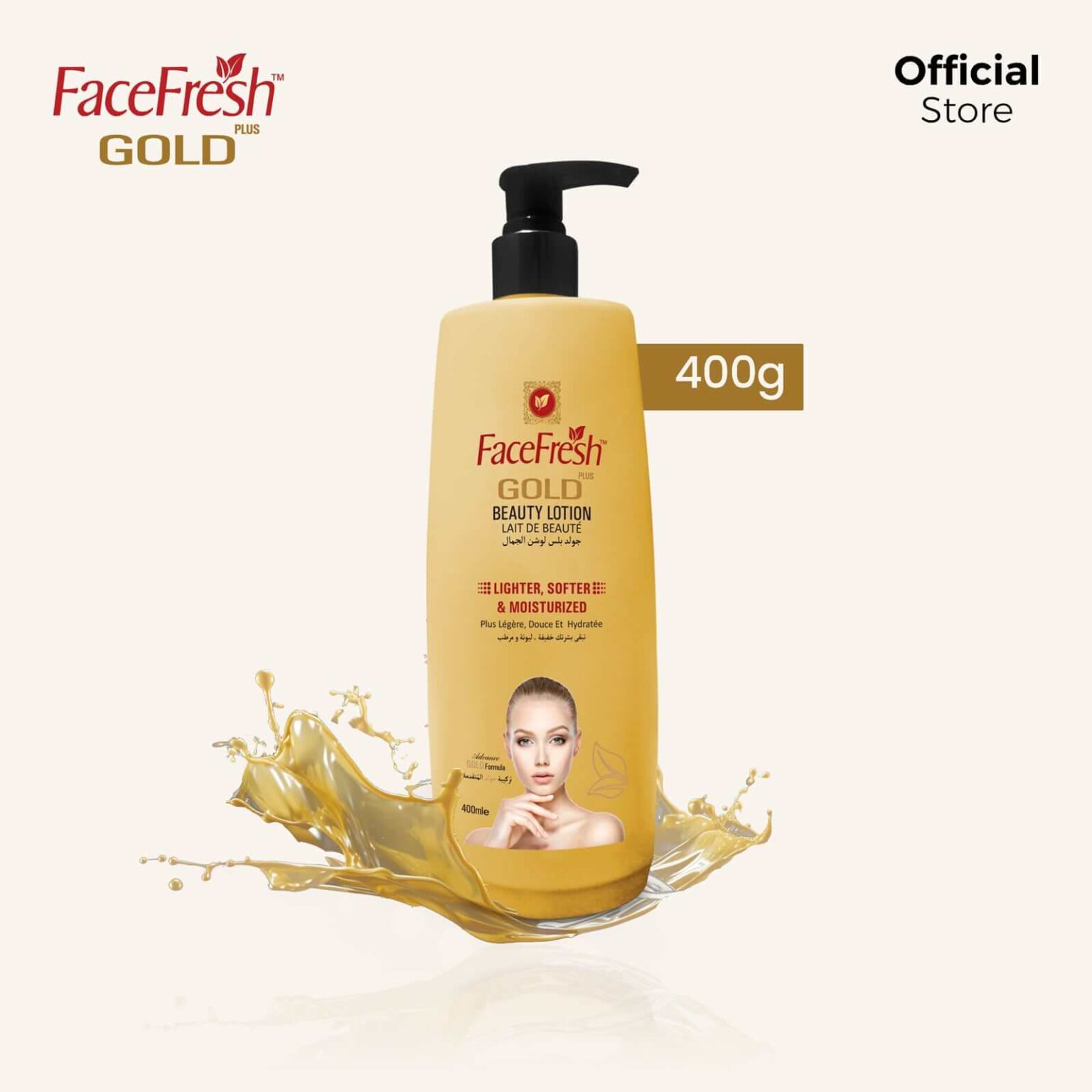 Face Fresh Gold Lotion (400ml) – Aleena Cosmetics